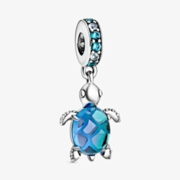 Pandora | Jewelry | Pandora Murano Glass Sea Turtle Dangle Charm | Poshmark